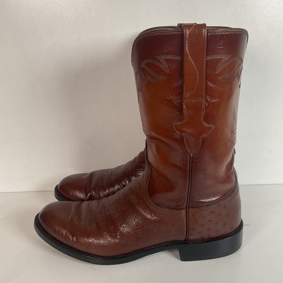 Lucchese | Shoes | Vintage Lucchese Handmade Smooth Ostrich Roper Boots ...